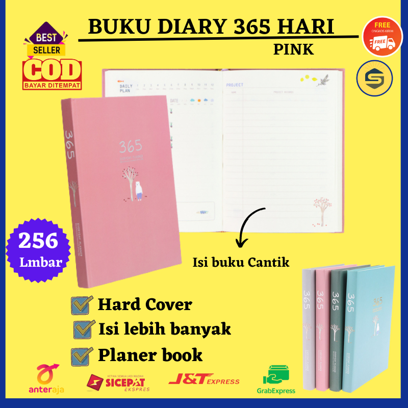 Jual Buku Planner 365 Hari Catatan Diary Daily Planer Book Notebook ...