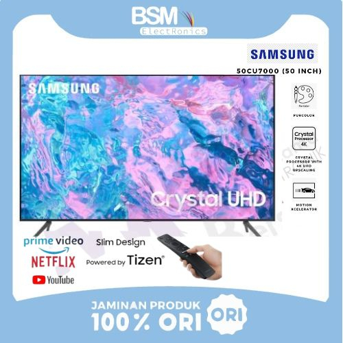 Jual SAMSUNG 50CU7000 CRYSTAL 4K UHD SMART TV 50 Inch | Shopee Indonesia