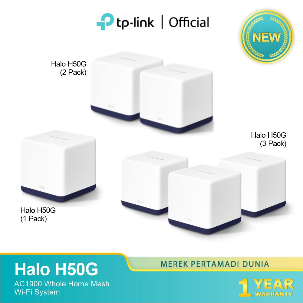 Jual TP-LINK Mercusys Halo H50G (1/2/3 PACK) AC1900 Gigabit Dual Band ...
