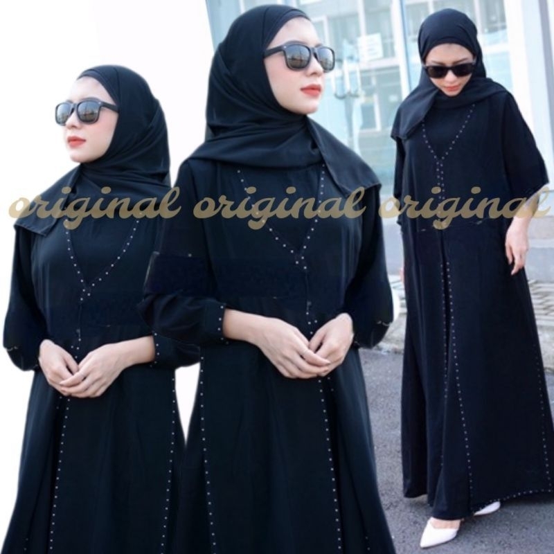 Jual Abaya Hitam Polos Gamis Syari Jetblack Basic Turkey Arab Umroh ...