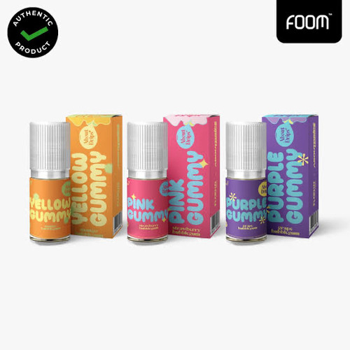 Jual FOOM GUMMY SERIES 30ML 30MG GUMMY YELLOW - PINK - PURPLE LIQUID PODS SALTNIC BUBBLEGUM ...