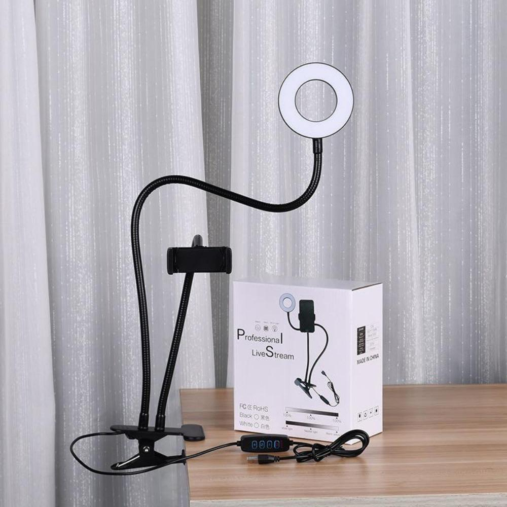 Jual SATU SET ALAT LIVE STREAMING PORTABLE (LED FLASH, CLIPPER, STAND ...