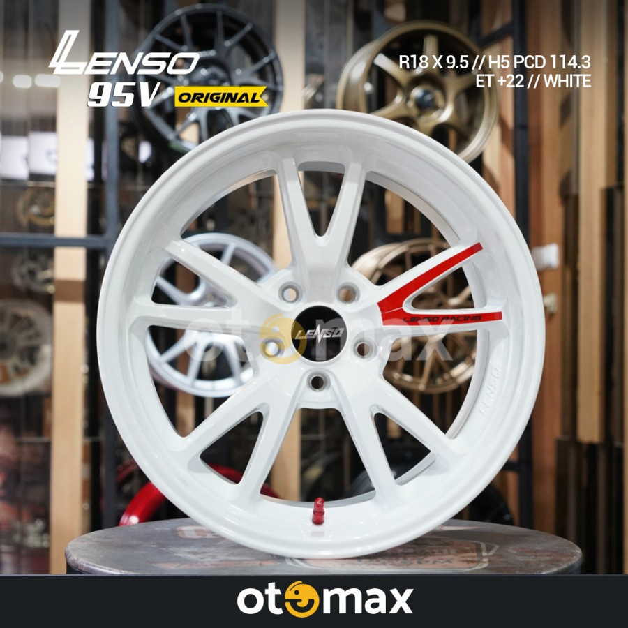 Jual Velg Mobil Lenso 95V Original Ring 18 White | Shopee Indonesia