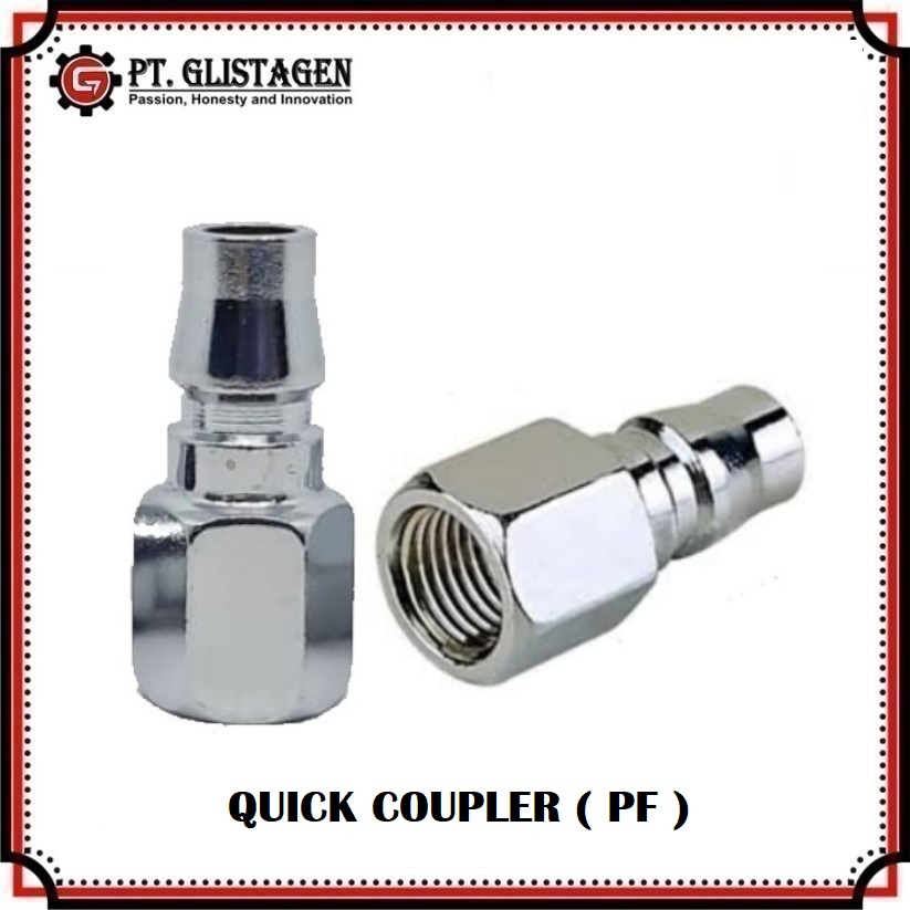 Jual Quick Coupler PF ( 20,30,40 ) Sambungan Selang Kompresor Recoil Cuk PF | Shopee Indonesia
