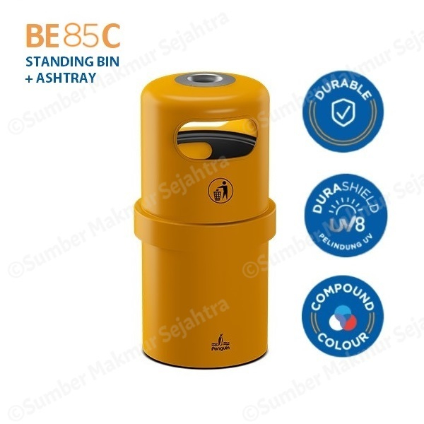 Jual Tempat Sampah Asbak / Standing Bin + Ashtray Penguin 66 liter - BE ...