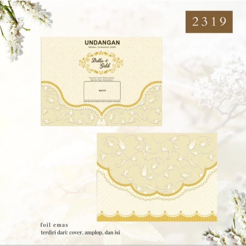 Jual Erba 2319 Blangko Undangan Nikah Ultah Khitan +Amplop | Shopee ...