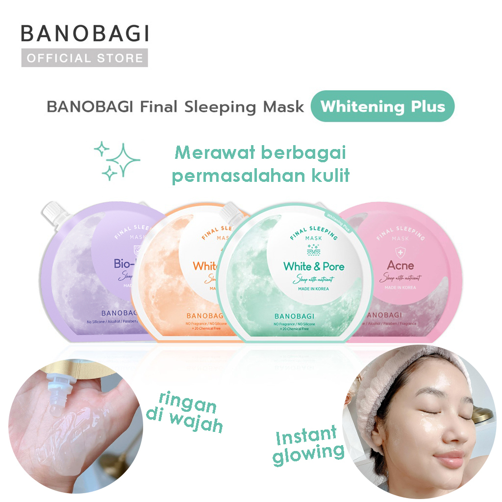 Jual [ORIGINAL] BANOBAGI FINAL SLEEPING MASK WHITE AND GLOW ACNE PORE ...