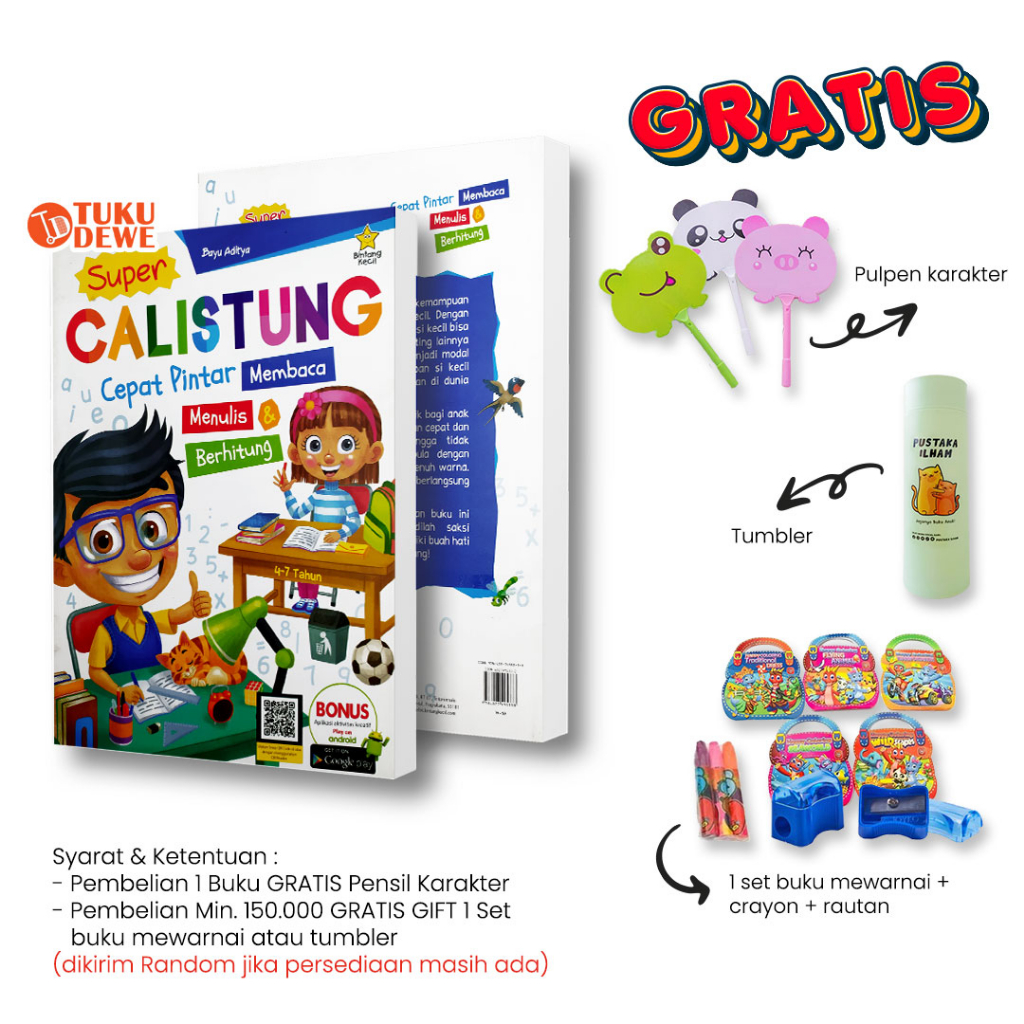 Jual BUKU CALISTUNG ANAK TK PAUD - SUPER CALISTUNG CEPAT PINTAR MEMBACA ...