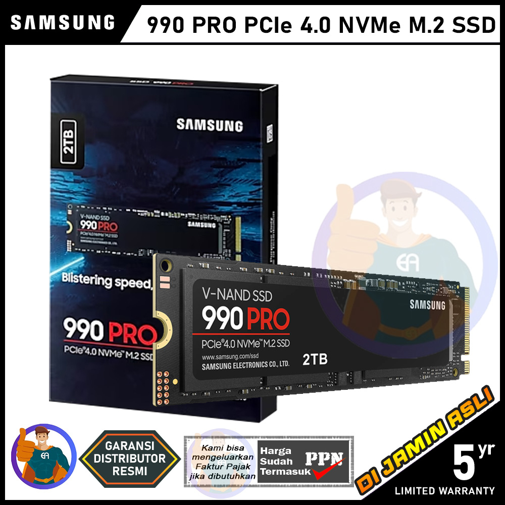 Jual SSD Samsung 990 Pro 2TB PCIe 4.0 NVMe M.2 | Shopee Indonesia