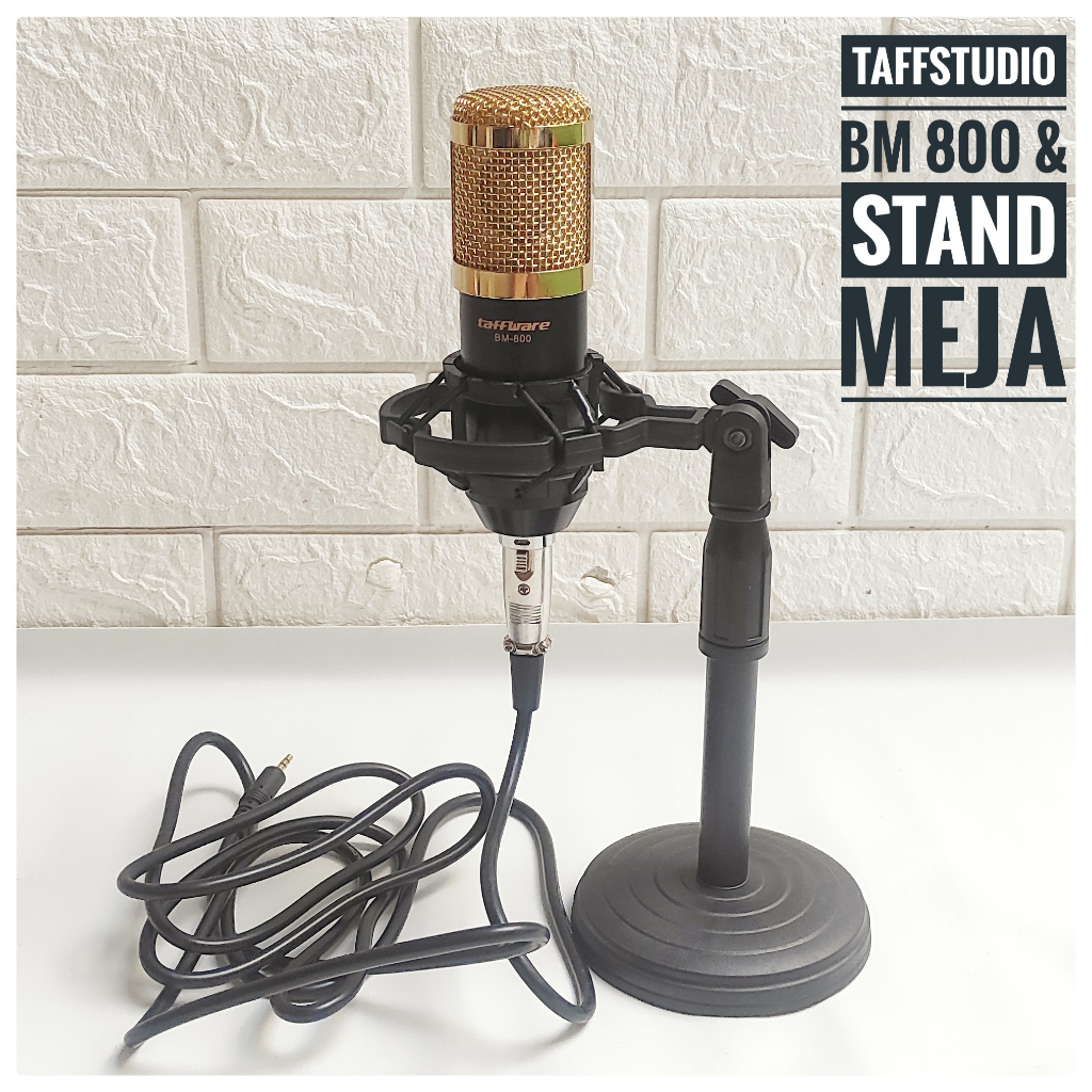 Jual TaffSTUDIO Mic BM800 Mikropon BM 800 Microphone + Stand Mic Meja ...