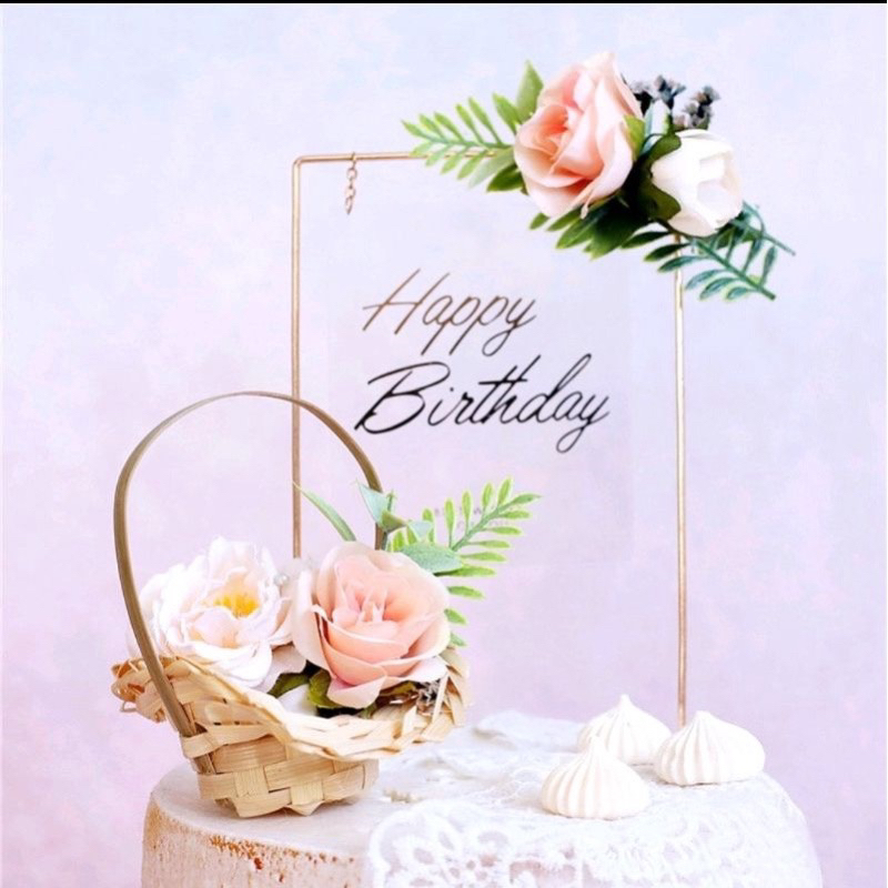 Jual Cake Topper Happy Birthday / Bride to Be / Topper Ulang Tahun ...
