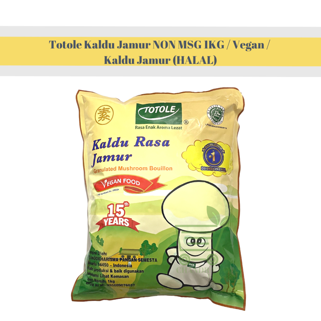 Jual Totole Kaldu Jamur NON MSG 1KG / Vegan / Kaldu Jamur (HALAL ...