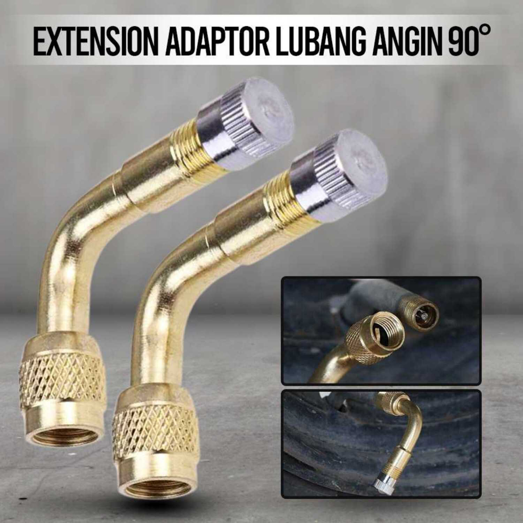 Jual Extension Adapter Pentil Ban Mobil Tire Valve 90 Degree 2 Pcs ...