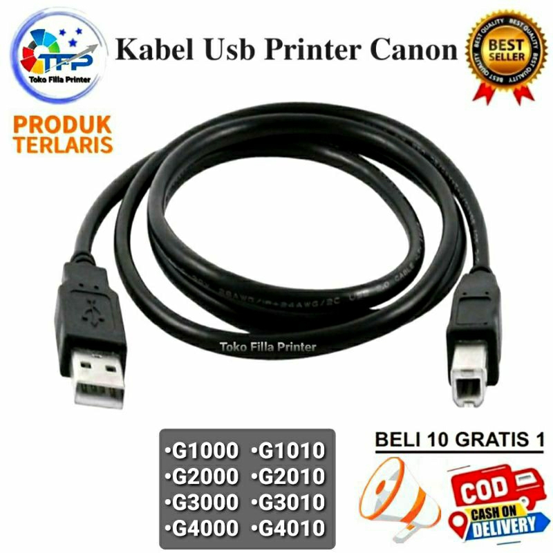 Jual Kabel Usb Printer Canon G1000 G1010 G2000 G2010 G3000 G3010 G4000 ...