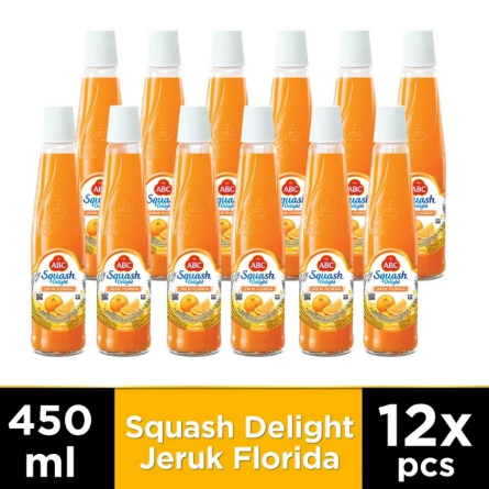Jual Abc Squash Delight Orange 450ml 1 x 12botol (1karton) | Shopee ...