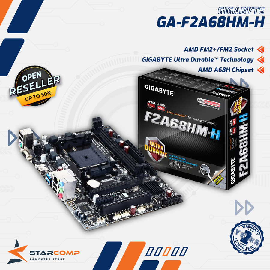 Jual Gigabyte GA-F2A68HM-H (Socket FM2+ / FM2) | Shopee Indonesia