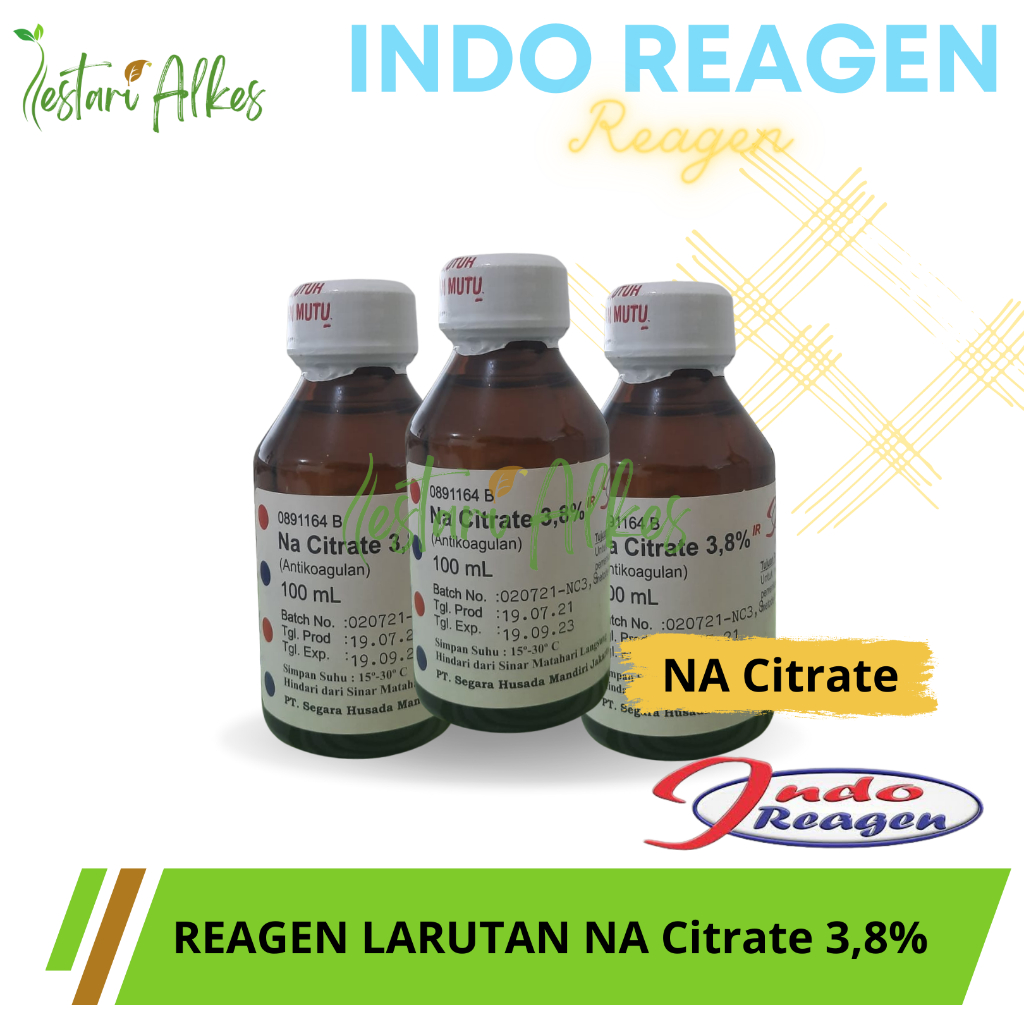 Jual Larutan NA Citrat 3,8% 100ml / Na Citrate 3,8% INDO Reagent ...