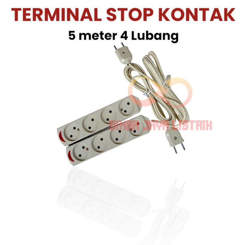 Jual DEXTA Stop Kontak Listrik Gepeng 5 Meter 4 lubang Full SNI ...