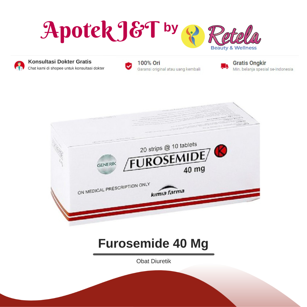 Jual FUROSEMIDE 40 MG STRIP 10 TABLET KIMIA FARMA | Shopee Indonesia
