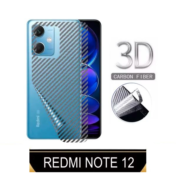 Jual Garskin Carbon Xiaomi Redmi Note 12 4G Back Soft Skin Karbon Fiber ...