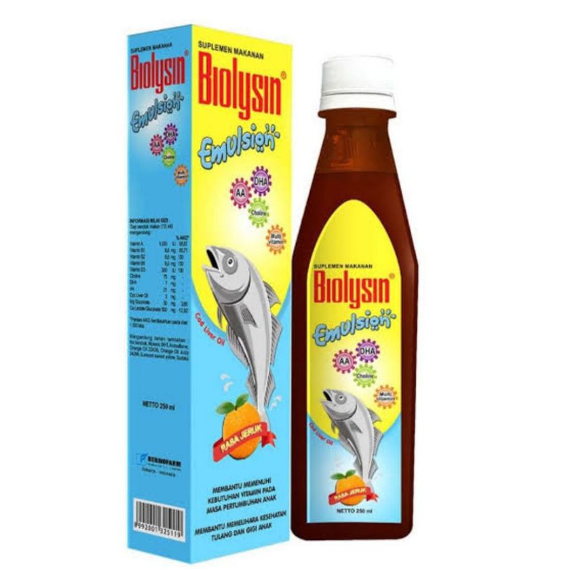 Jual BIOLYSIN Emulsion Rasa Jeruk 250ml multivitamin | Shopee Indonesia