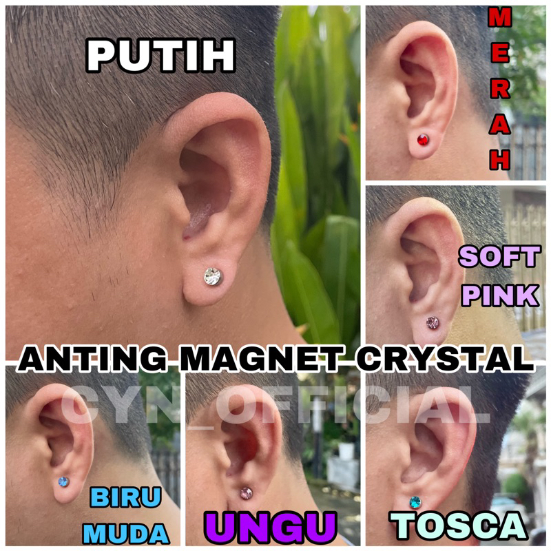 Jual ANTING MAGNET CRYSTAL (kanan kiri 2pcs) KRISTAL PERMATA BERLIAN ...