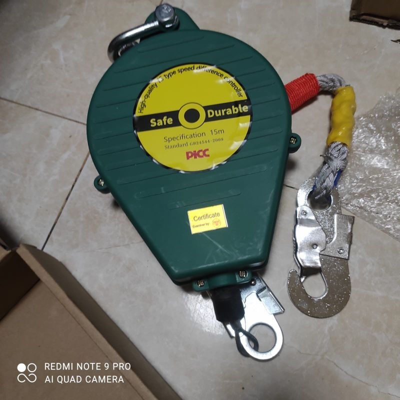Jual FALL ARRESTER 5 meter Retractable Lifeline Safety Prevention 5 ...