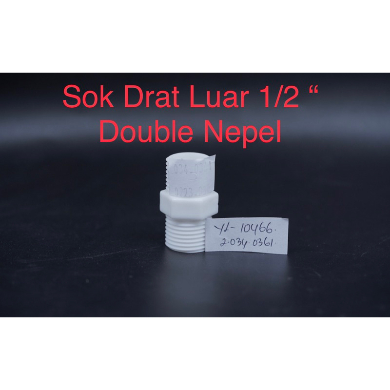 Jual PVC SDL Sok Drat Luar Double Nepel Ulir 1/2 inch - 1/2” to 1/2” Male Plumbing Fittings Male ...
