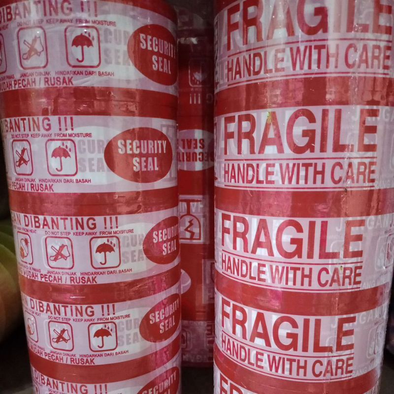 Jual isolasi fragile merah 2" | Shopee Indonesia
