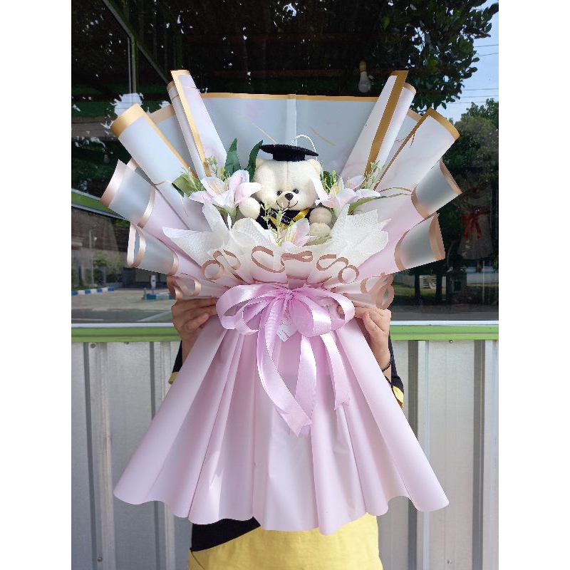 Jual BUKET BONEKA WISUDA LILAC MIX BUNGA ARTIFICIAL BUKET BONEKA MURAH ... Jual BUKET BONEKA WISUDA LILAC MIX BUNGA ARTIFICIAL BUKET BONEKA MURAH ...