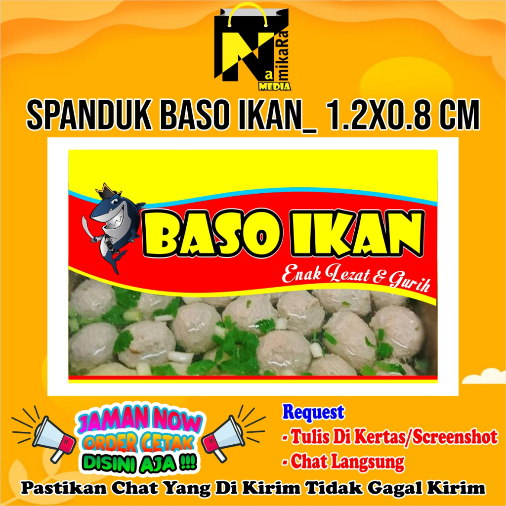 Jual Spanduk banner bakso ikan terbaru paling keren ukuran 1.2x0.8 m ... Jual Spanduk banner bakso ikan terbaru paling keren ukuran 1.2x0.8 m ...