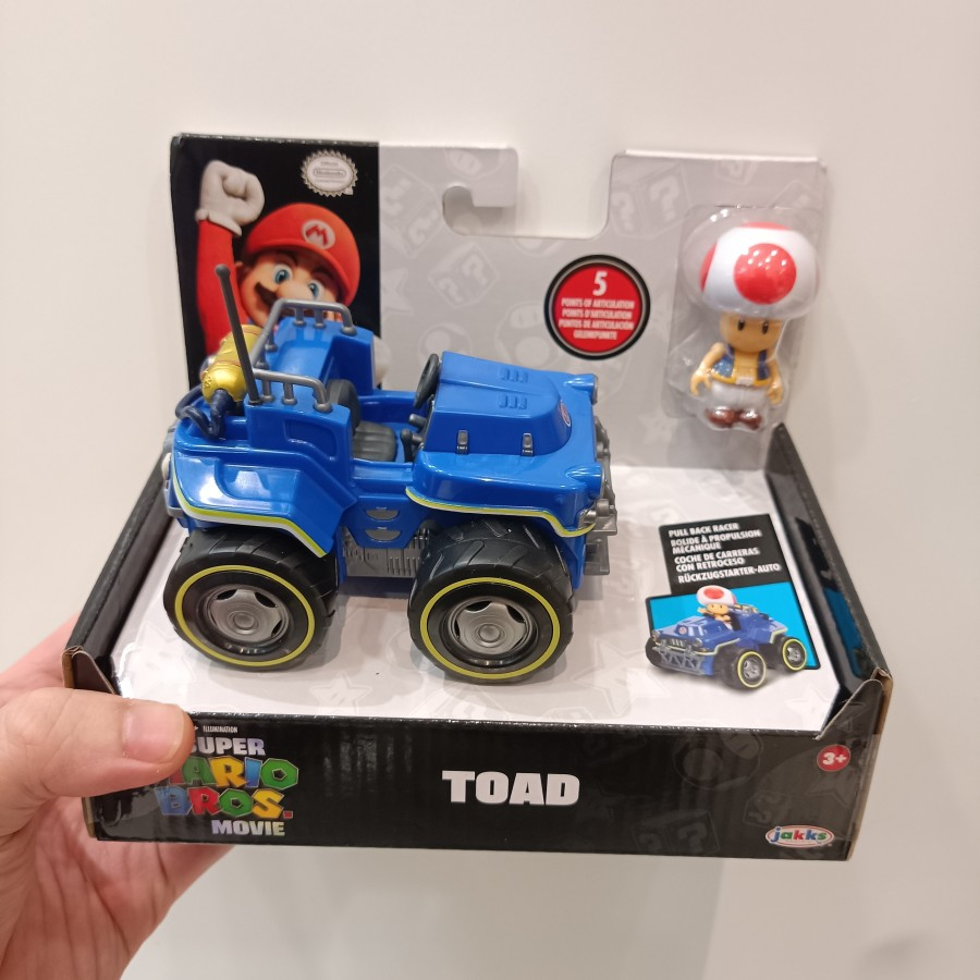 Jual Super Mario Bros The Movie Figure Toad Jeep Figure Pull Back ...