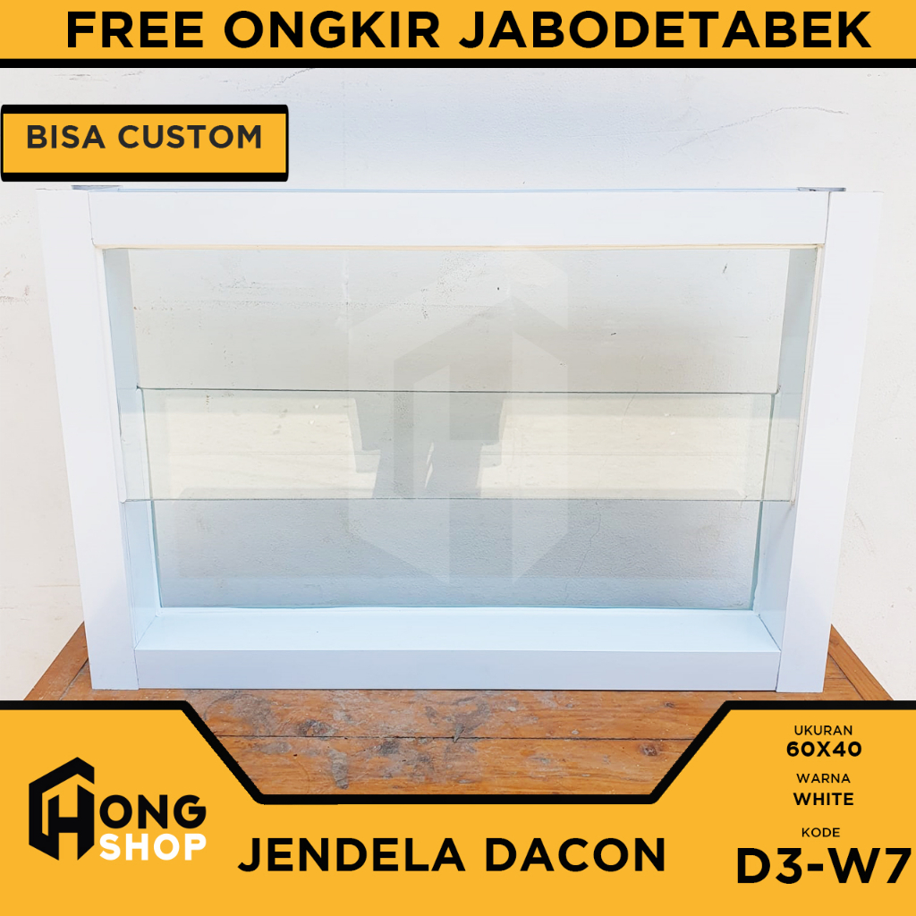 Jual Jendela Aluminium DACON 3" 60x40 Boven Kaca Selip / Ventilasi | Shopee Indonesia