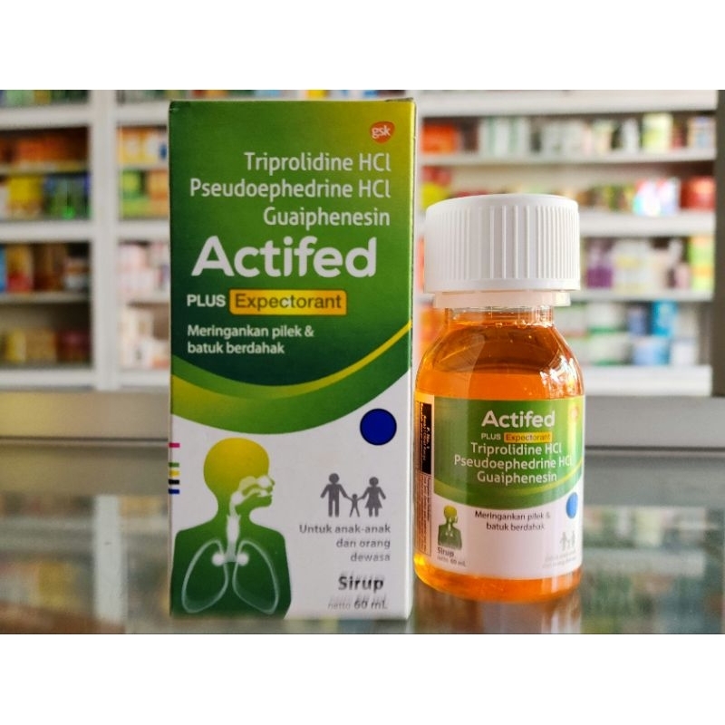 Jual actifed plus expectorant 60ml pilek batuk berdahak | Shopee Indonesia