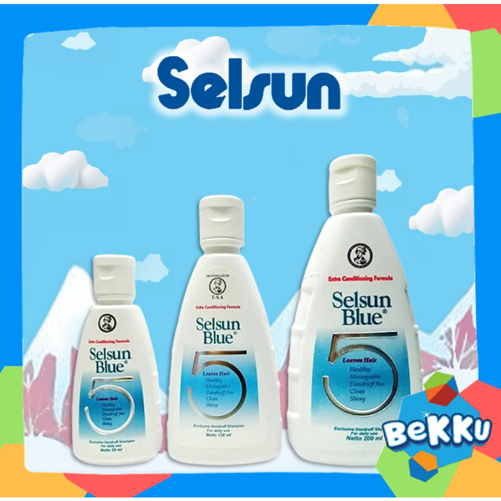 Jual Selsun Blue Five Anti Dandruf Shampoo 50ml & 120ml & 200ml - Sampo ...