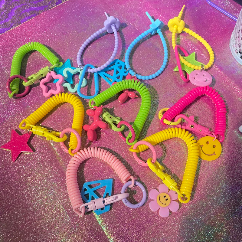 Jual Colourfull Keychain Spiral Keychain Kpop Cute charms For bags ...