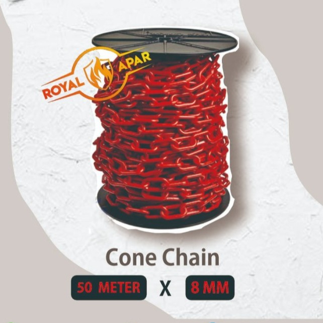 Jual Rantai Plastik / Cone Chain 8mm PER METER / RED | Shopee Indonesia