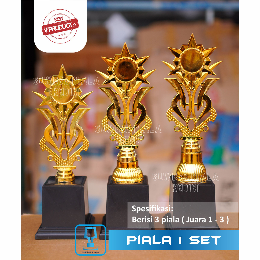 Jual Piala 1set Murah ( Juara 1-3 ) SEALER piala Plastik Baru B73 ...