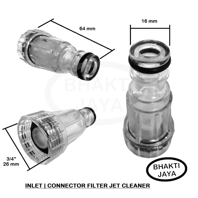 Jual Inlet / Connector Filter Jet Cleaner ⌀3/4" High Pressure | Shopee ...