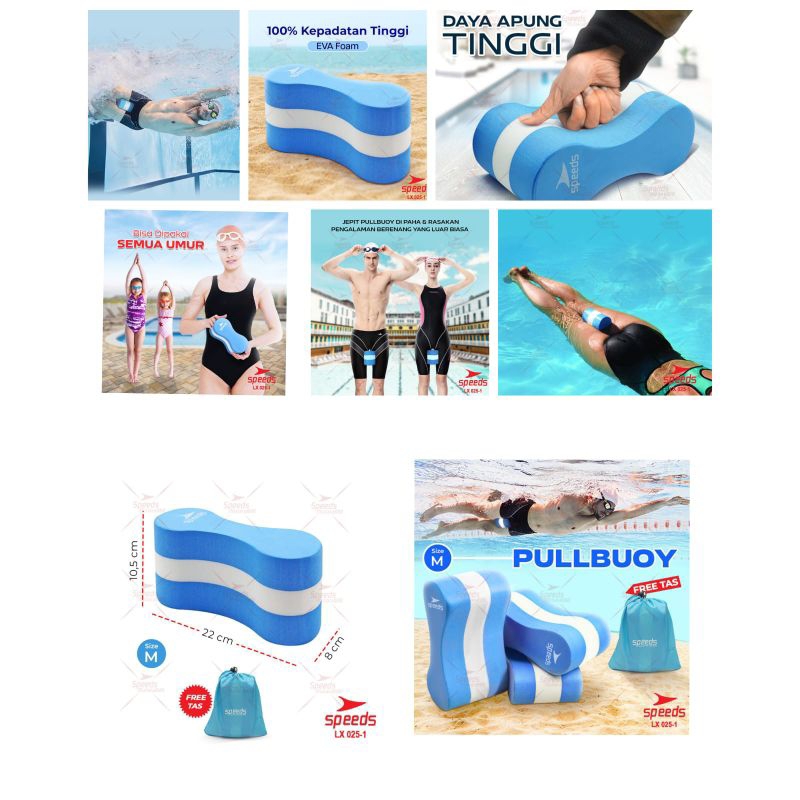 Jual PULLBOAY SPONS PELAMPUNG UNTUK LATIHAN RENANG EVA FOAM SPEEDS pull ...