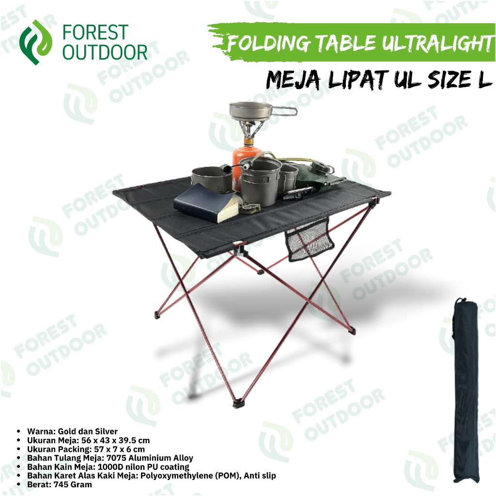 Jual Folding table ultralight meja lipat UL Size L/ meja lipat outdoor ...