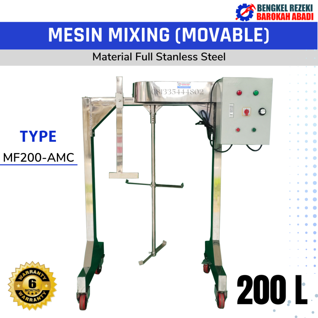 Jual Mesin Mixer Homogenizer Cairan Liquid Kapasitas 200 Liter Full ...