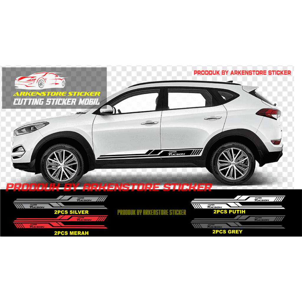 Jual cutting sticker mobil tucson sticker stiker hyundai tucson terbaru ...