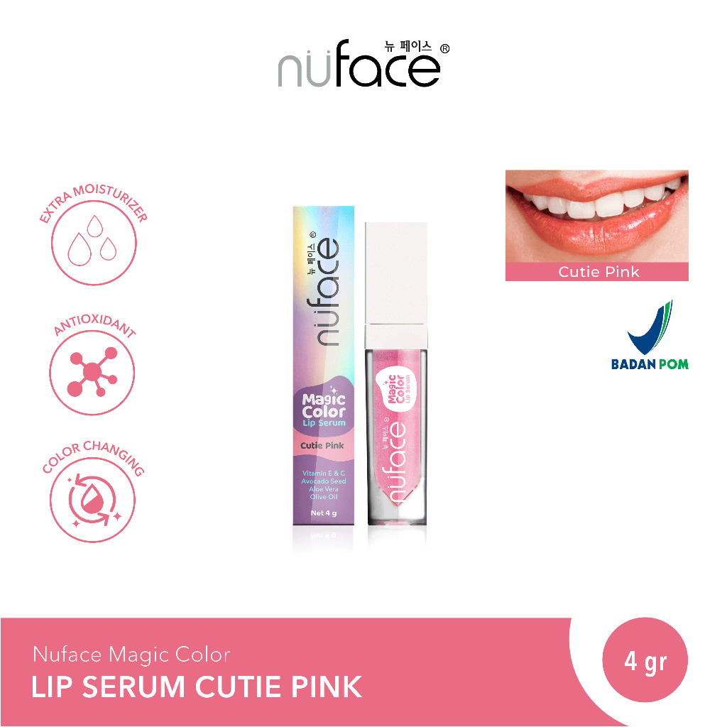 Jual Nuface Magic Color Lip Serum Cutie Pink | Shopee Indonesia