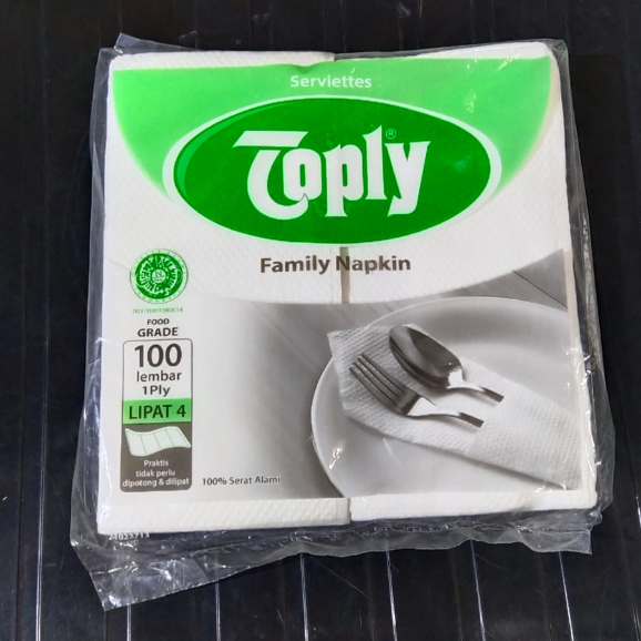 Jual Tisu Makan TOPLY 1 ply isi 4 lipat Family Napkin Tissue | Shopee ...