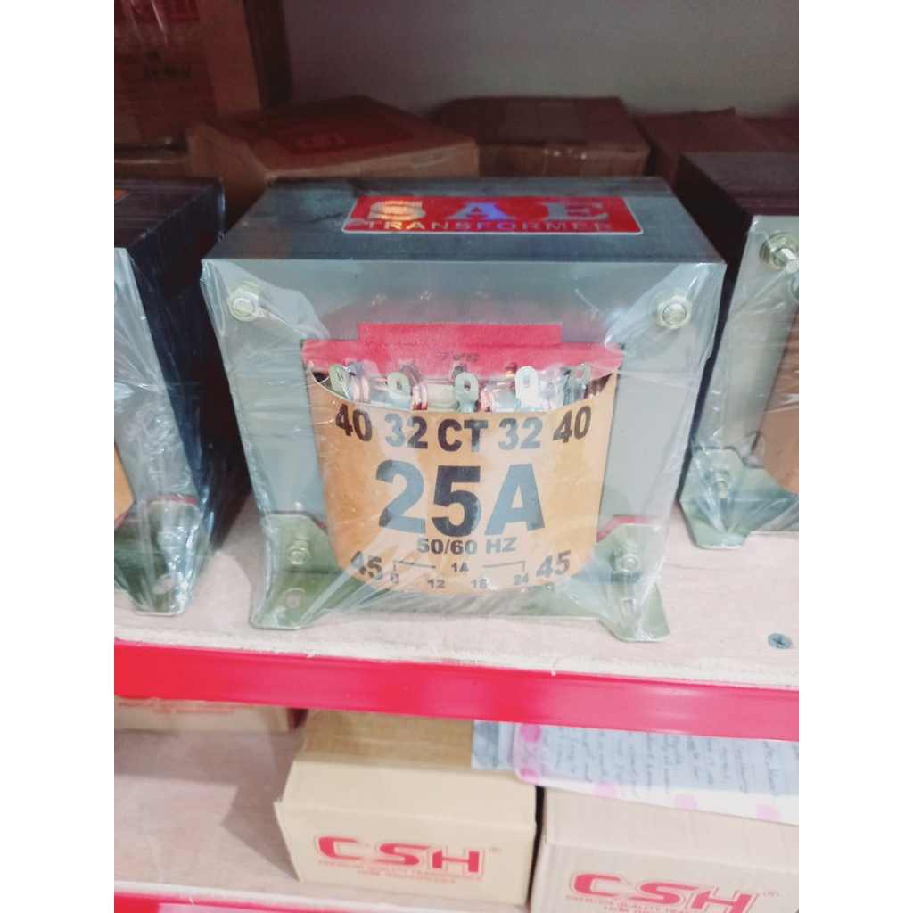 Jual TRAFO TRANSFORMER SAE 25A CT 45 MURNI travo sae 25 amper ct 45v ...
