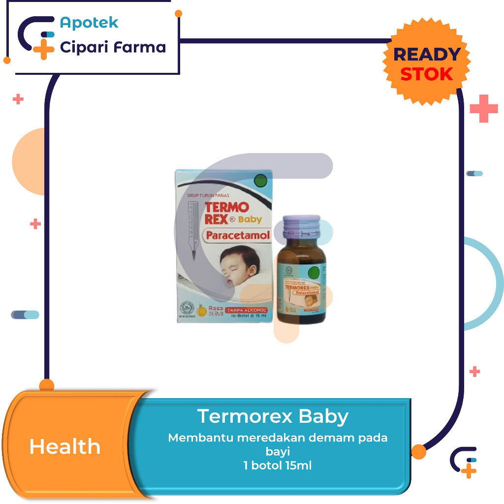 Jual Termorex Baby Drops Sirup Obat Paracetamol Pereda Panas Demam Bayi ...