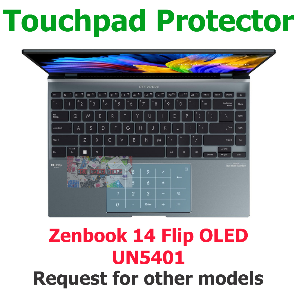 Jual Touchpad Trackpad Protector Asus Zenbook Flip 14 UN5401 Series ...