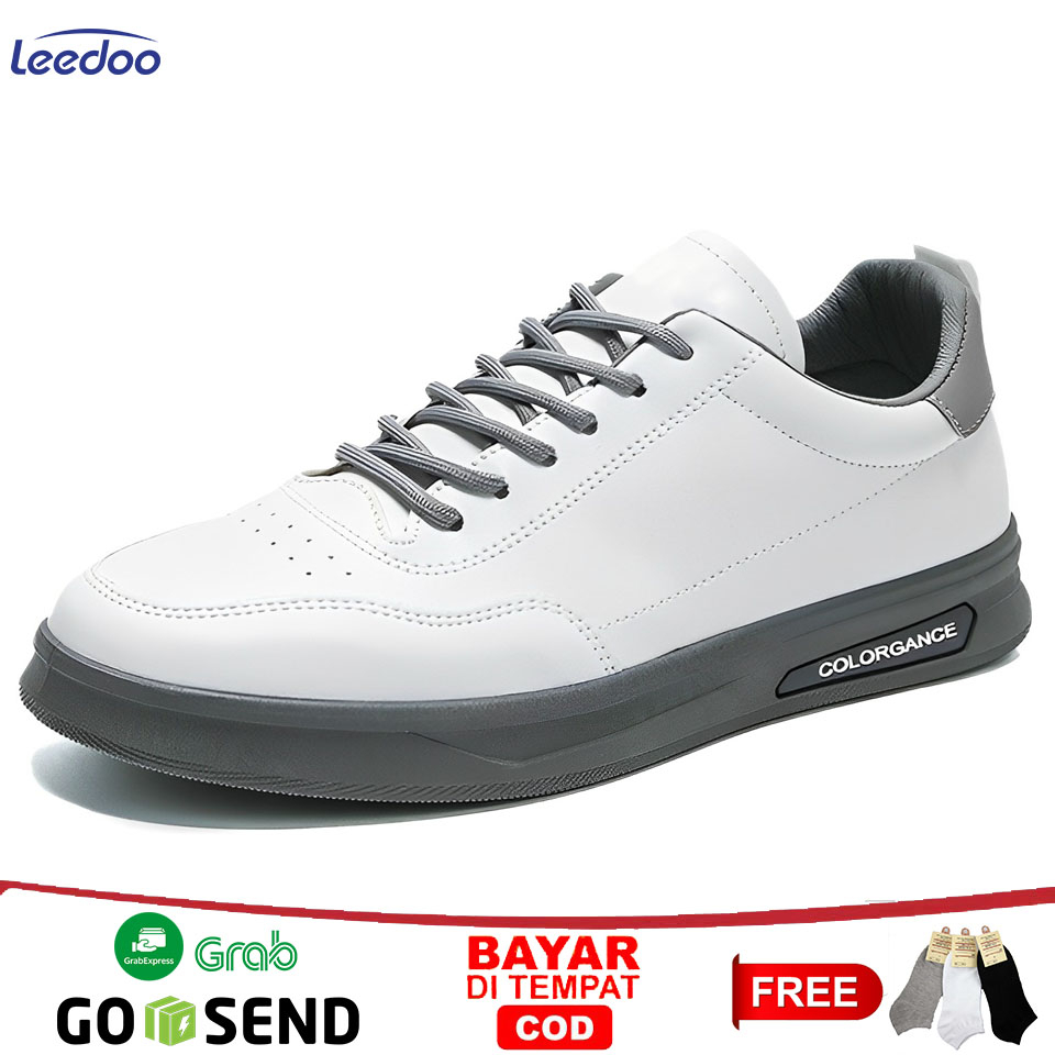 Jual Leedoo Sepatu Pria Formal Sepatu Kasual Shoe Kulit Hitam Sepatu Fashion Kekinian MC434 ...