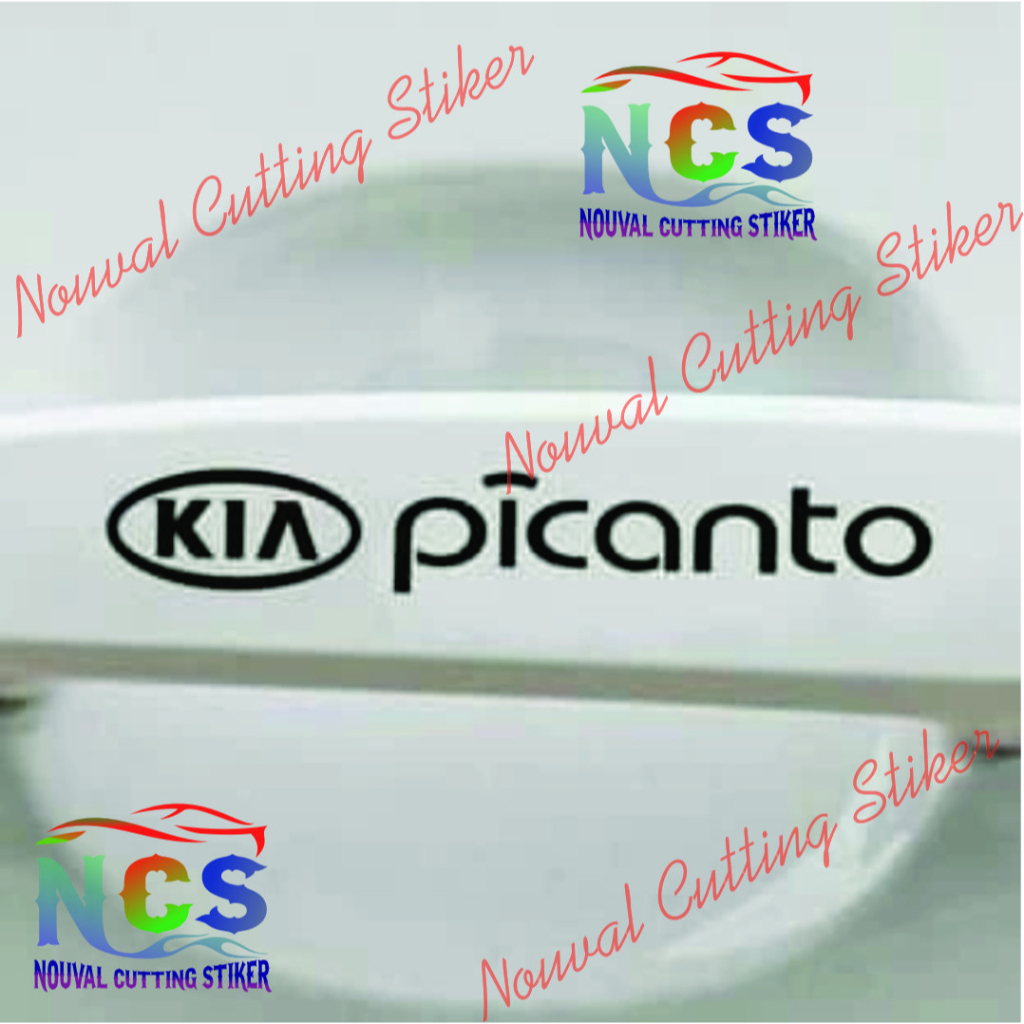 Jual 4Set/Stiker Handle Pintu Mobil Logo KIA Picanto - Car Sticker ...